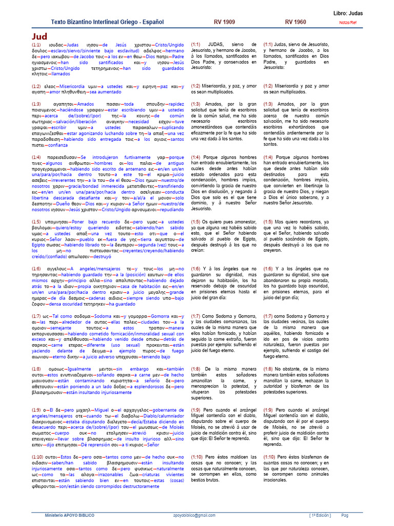 020 Judas GRIEGO ESPAÑOL | PDF | Teología | Creencia religiosa y doctrina