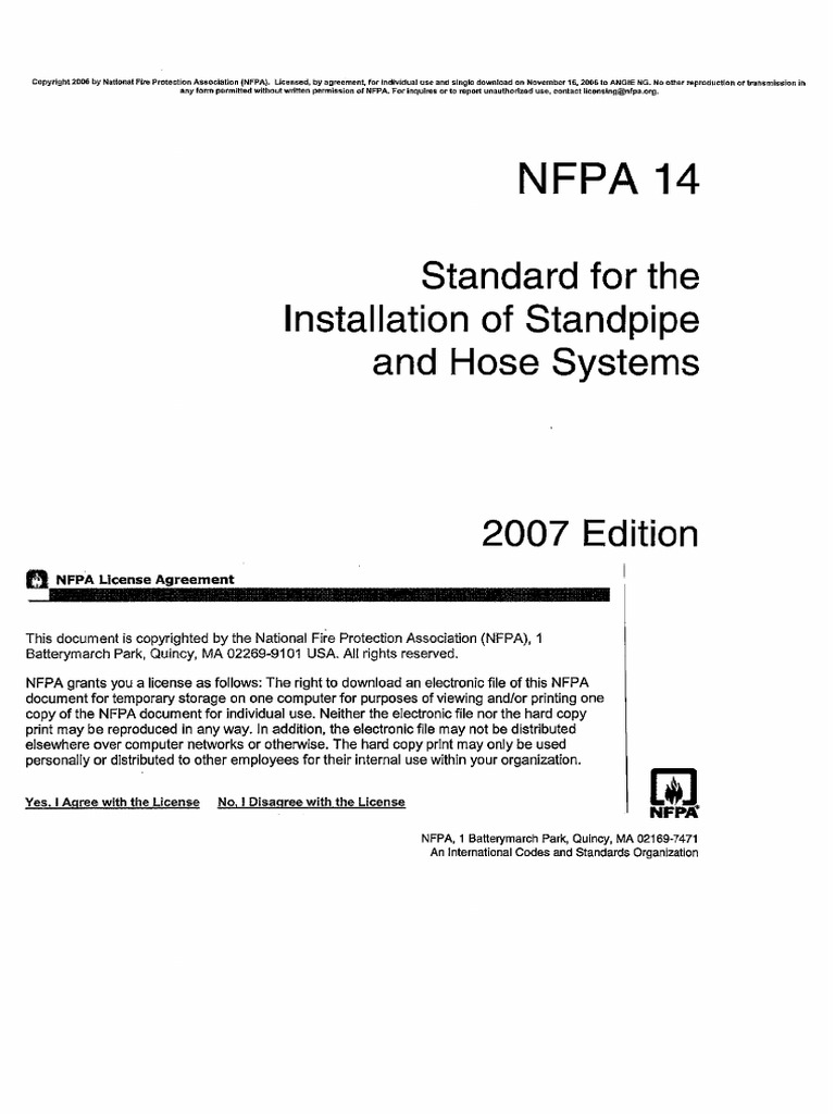 NFPA 14_2007 | PDF