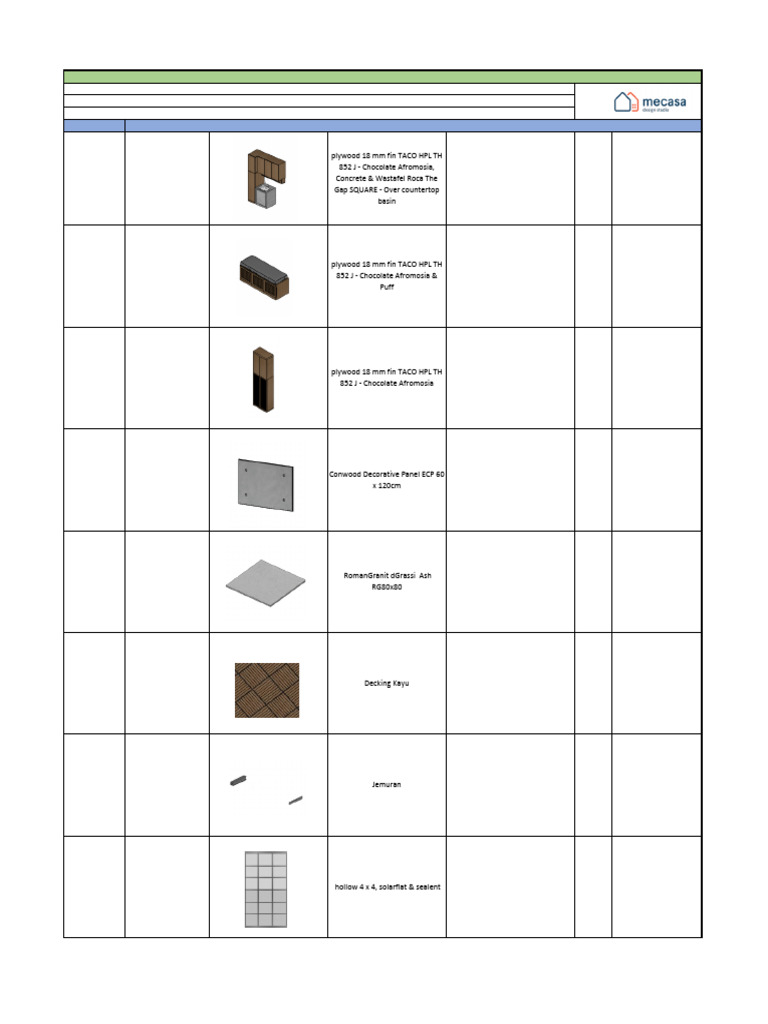 RAB Desain Rumah | PDF | Building Materials | Materials