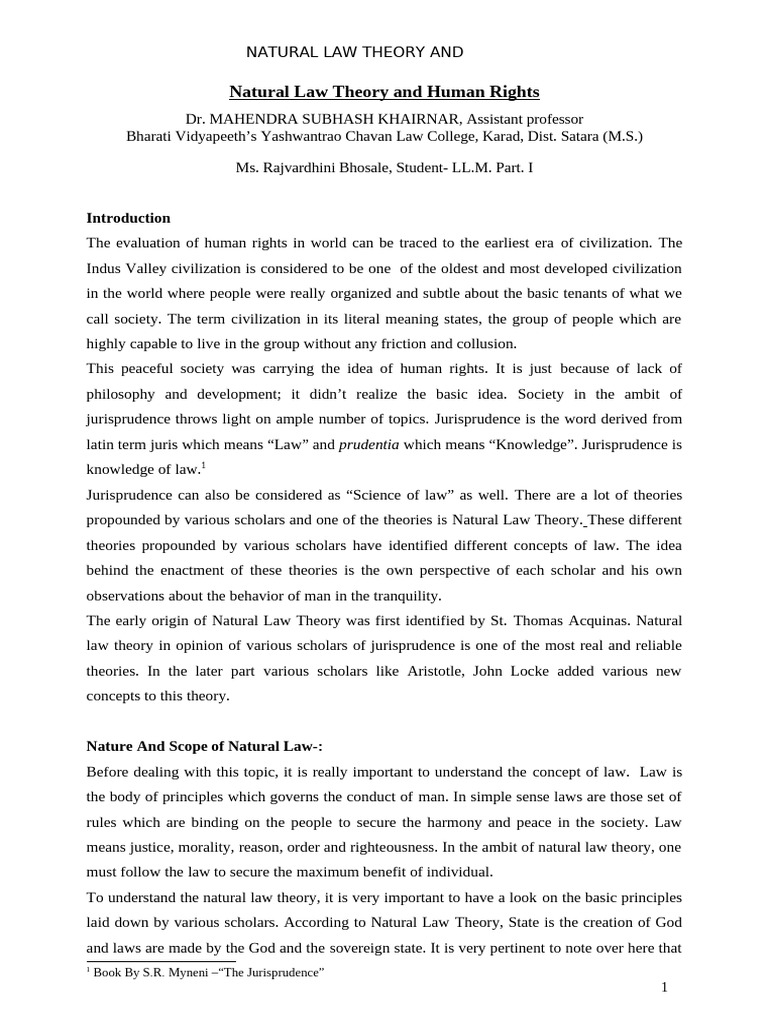 Natural Lawtheoryand Human Rights | PDF | Human Rights | Natural Law