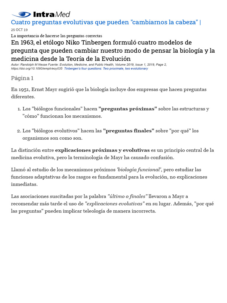 La importancia de hacerse las preguntas correctas | PDF | Biología ...