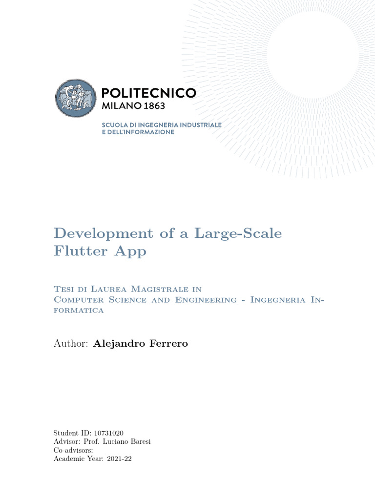 Development of A Large-Scale Flutter App | PDF | Cross Platform ...