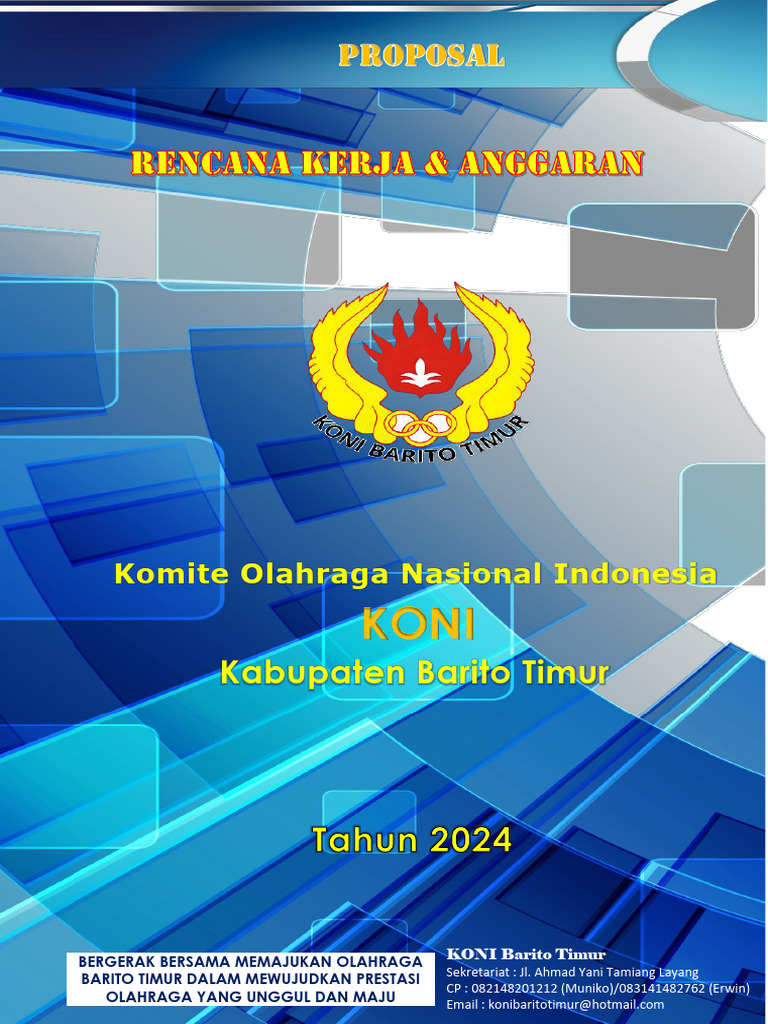 Program Kerja KONI Bartim 2024 | PDF