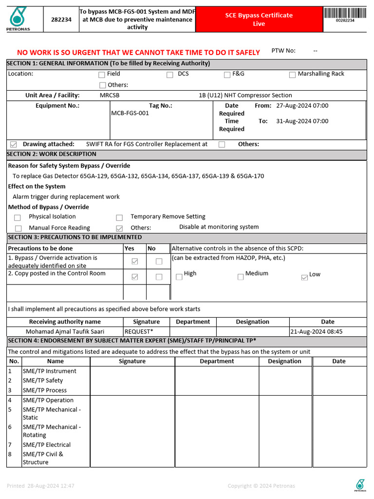 1B SCPD Gas Detector Replacement | PDF