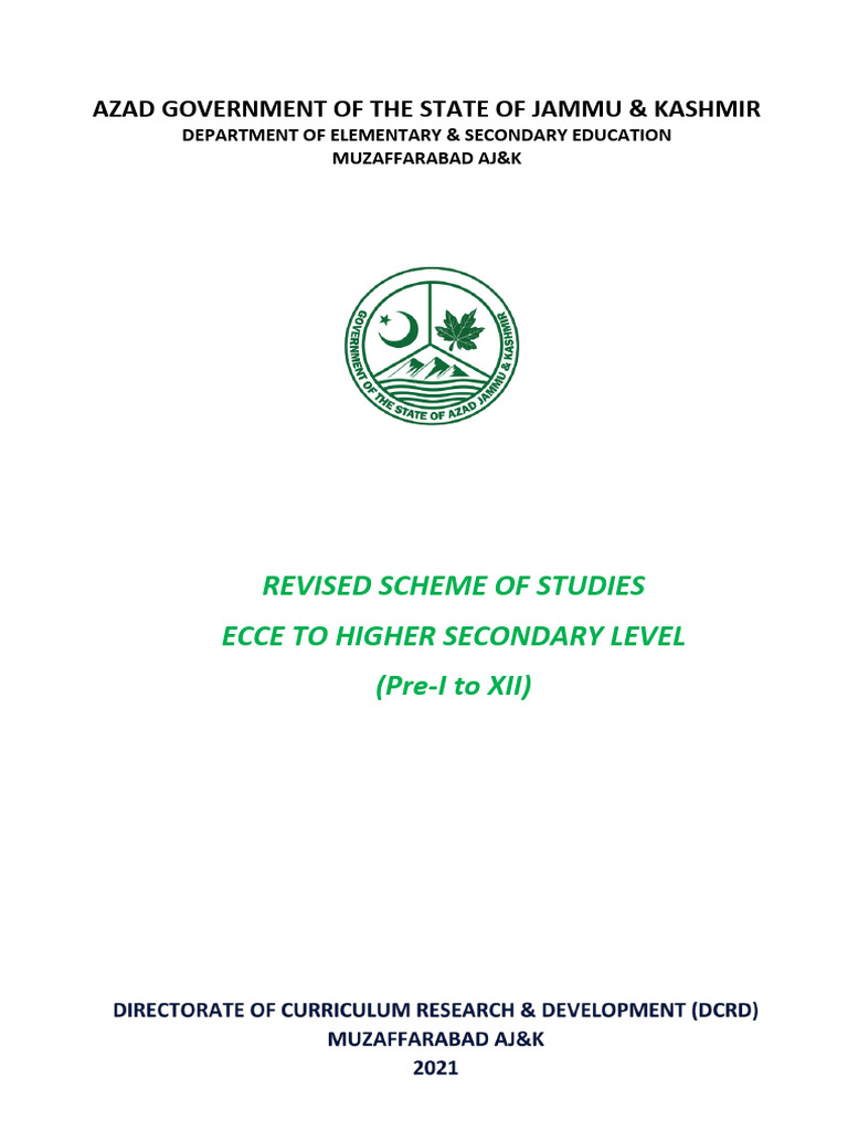 final Scheme of Study Approved-1 | PDF | Curriculum