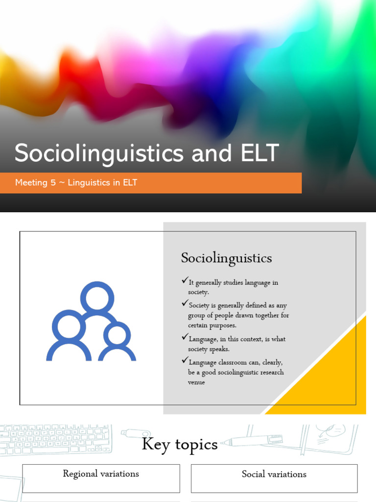 Meeting 5 Ling in ELT (2024) | PDF | Dialect | Sociolinguistics