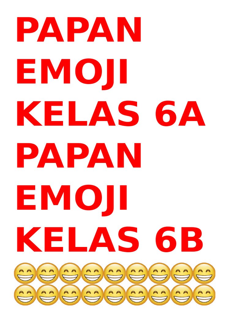 Papan Emoji Kelas 6 | PDF