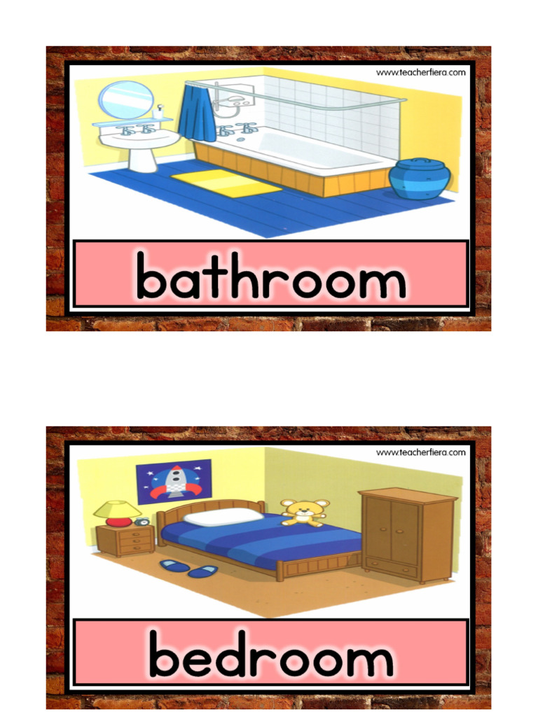 Flashcards Parts of The House | PDF