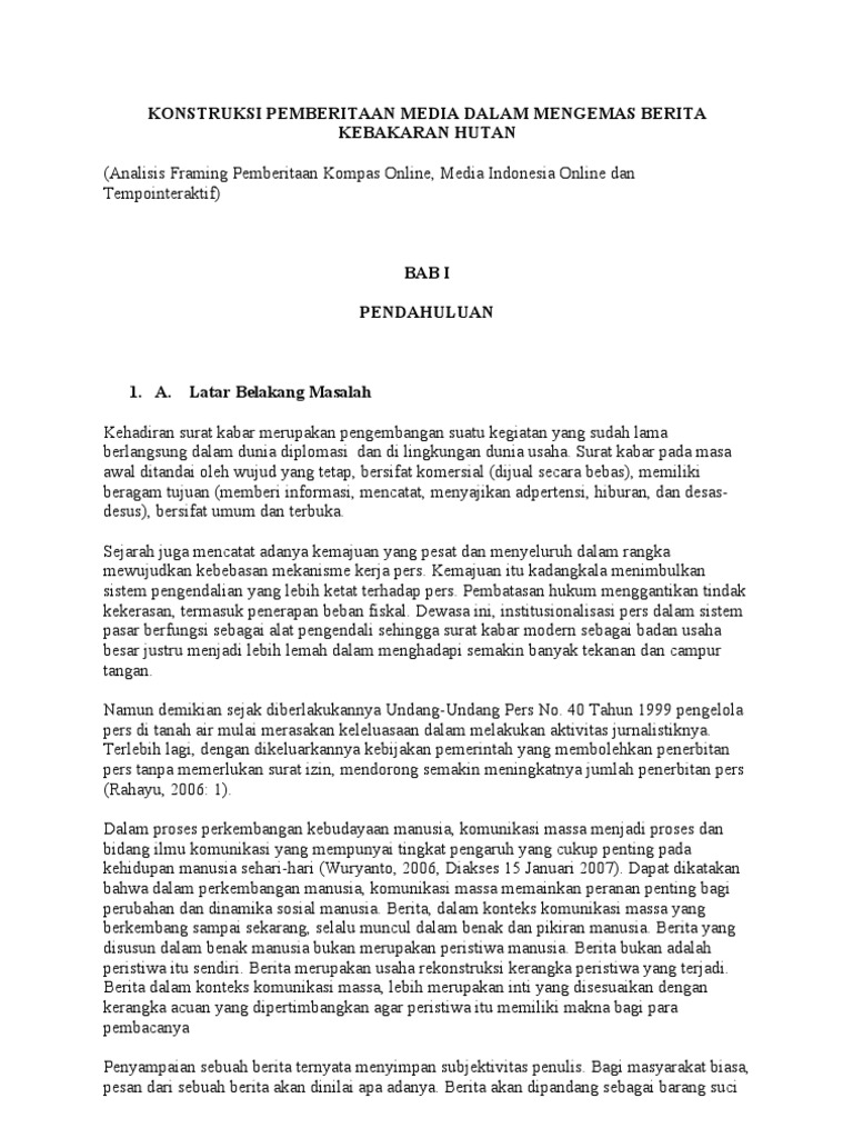 Contoh Outline Framing | PDF