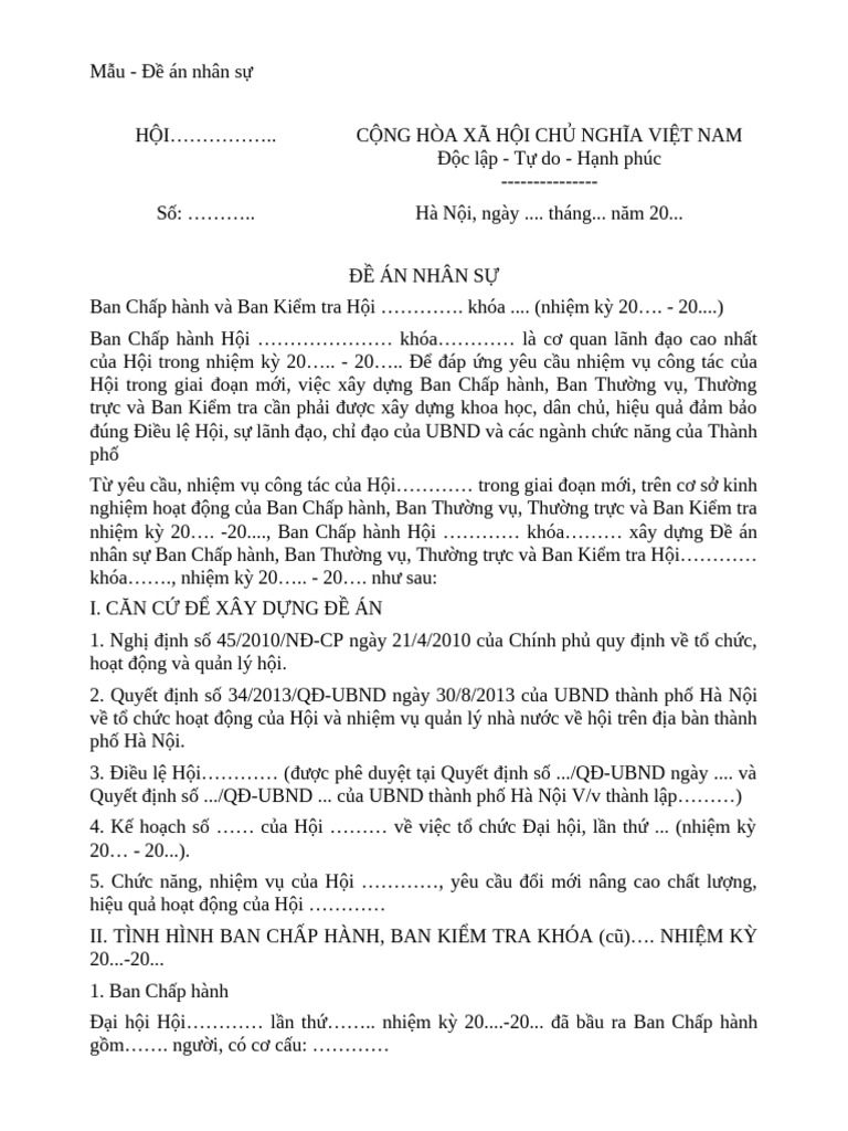 De An Nhan Su Dai Hoi | PDF