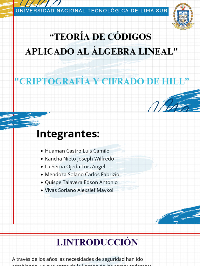 APLICACION DEL ALGEBRA LINEAL A LA TEORIA DE CODIGOS | PDF | Cifrado ...