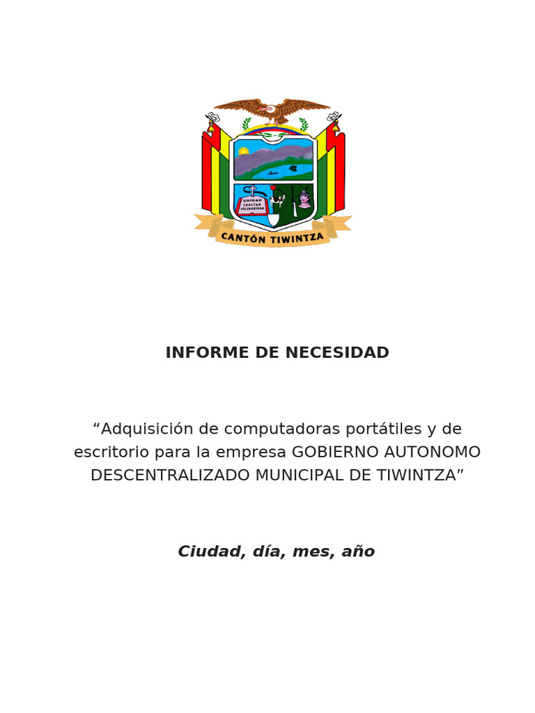 1. FORMATO DE INFORME DE NECESIDAD INFIMA CUANTIA | PDF | Business | USB 1. FORMATO DE INFORME DE NECESIDAD INFIMA CUANTIA | PDF | Business | USB