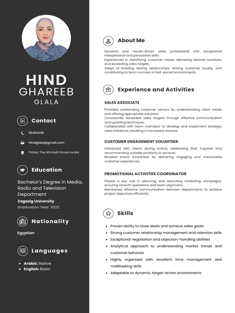 Hind CV 9 | PDF | Sales | Communication