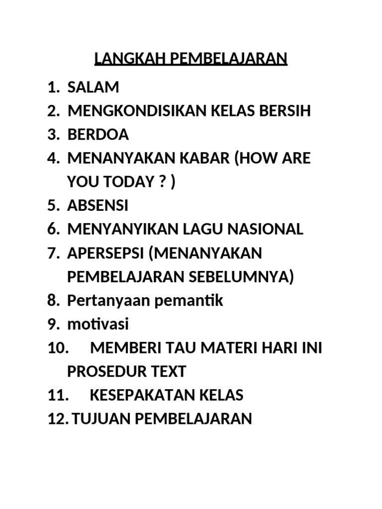 LANGKAH PEMBELAJARAN ASIH | PDF