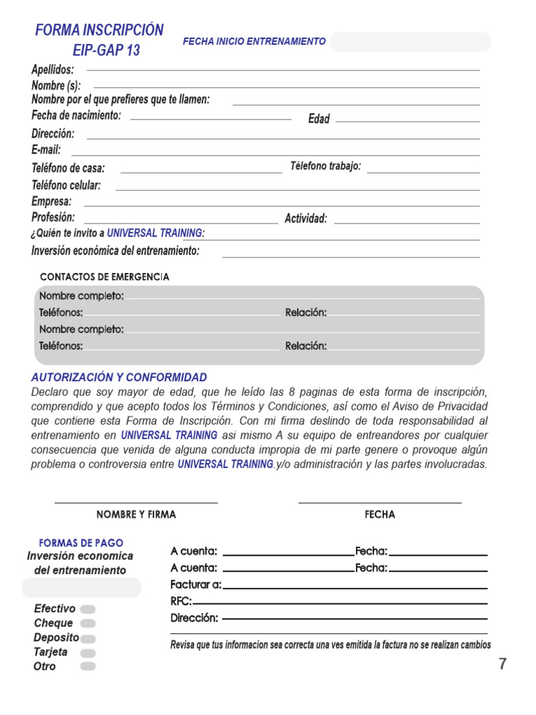 FORMA EIP UNIVERSAL PDF | PDF