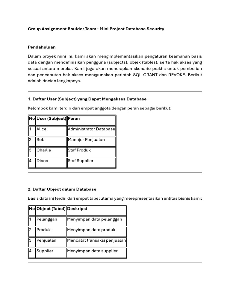 Group Assignment Database | PDF