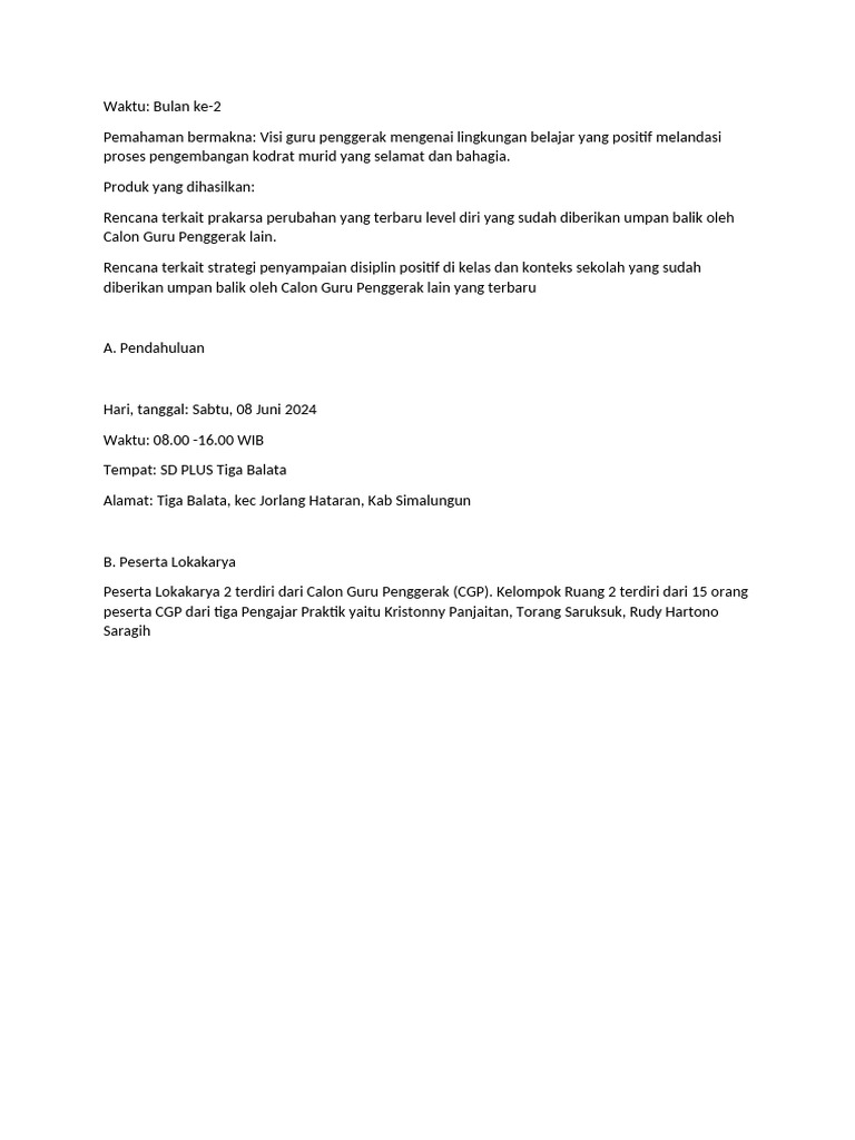 Catatan Hasil Loka 2 | PDF