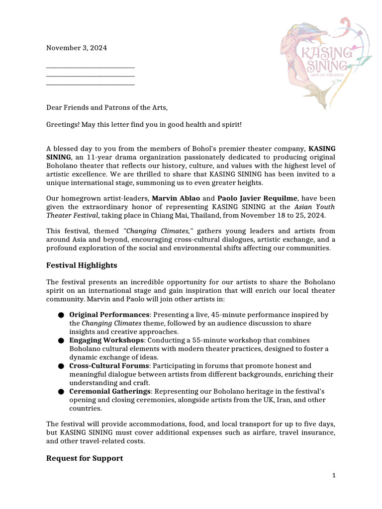 AYTF Thailand Solicitation | PDF