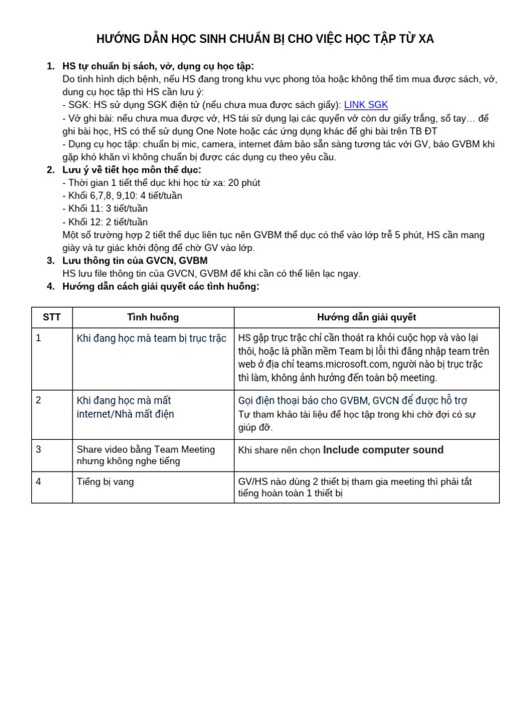 AD 21 0810 Huong Dan HS Chuan Bi Cho Viec Hoc Tap Tu Xa | PDF