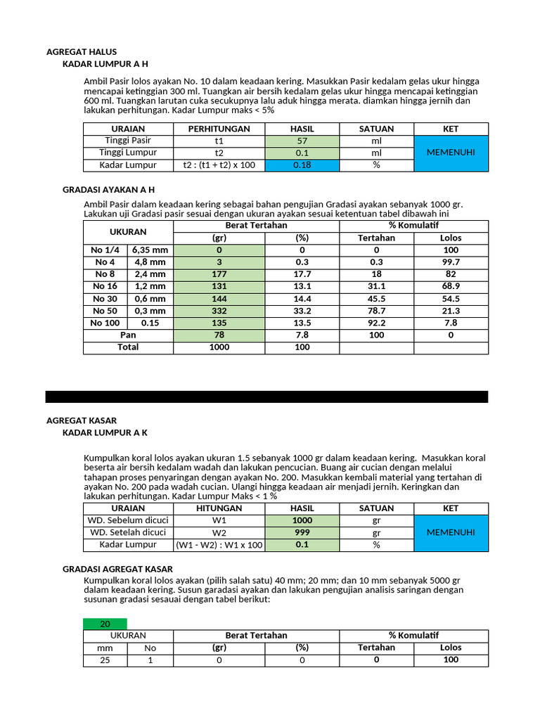 Mix Design 2024-1 (Coba) | PDF