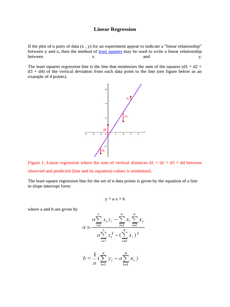 Simple Linear Regression | PDF | Least Squares | Linear Regression