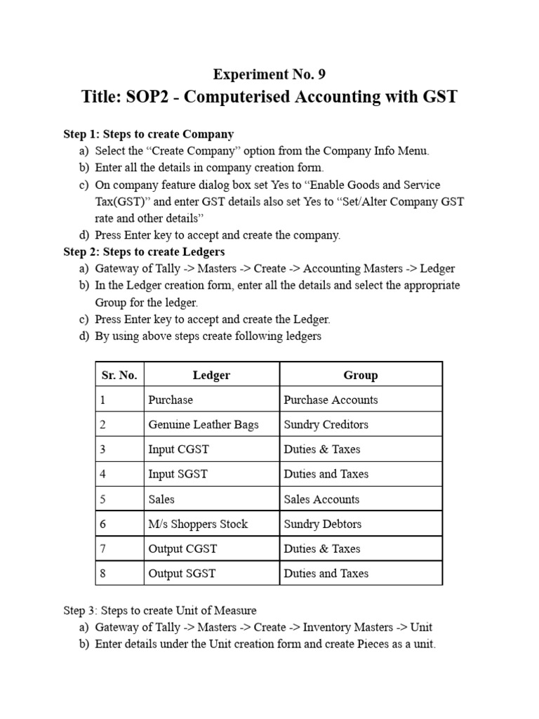 Experiment No9 Tally | PDF | Value Added Tax | Government Finances