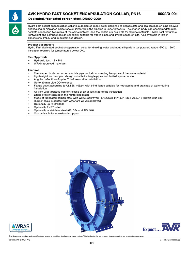8002-0-001 - FAST SOCKET - DN300-2000 - en | PDF | Pipe (Fluid Conveyance) | Materials