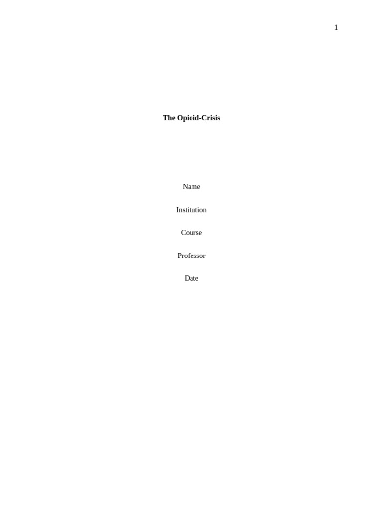 opis crisis.edited (1) | PDF | Opioid | Opioid Use Disorder