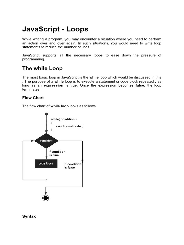 Web Designing - Publishing-Unit 6-Javascript 4 Loops | PDF | Control Flow | Java Script