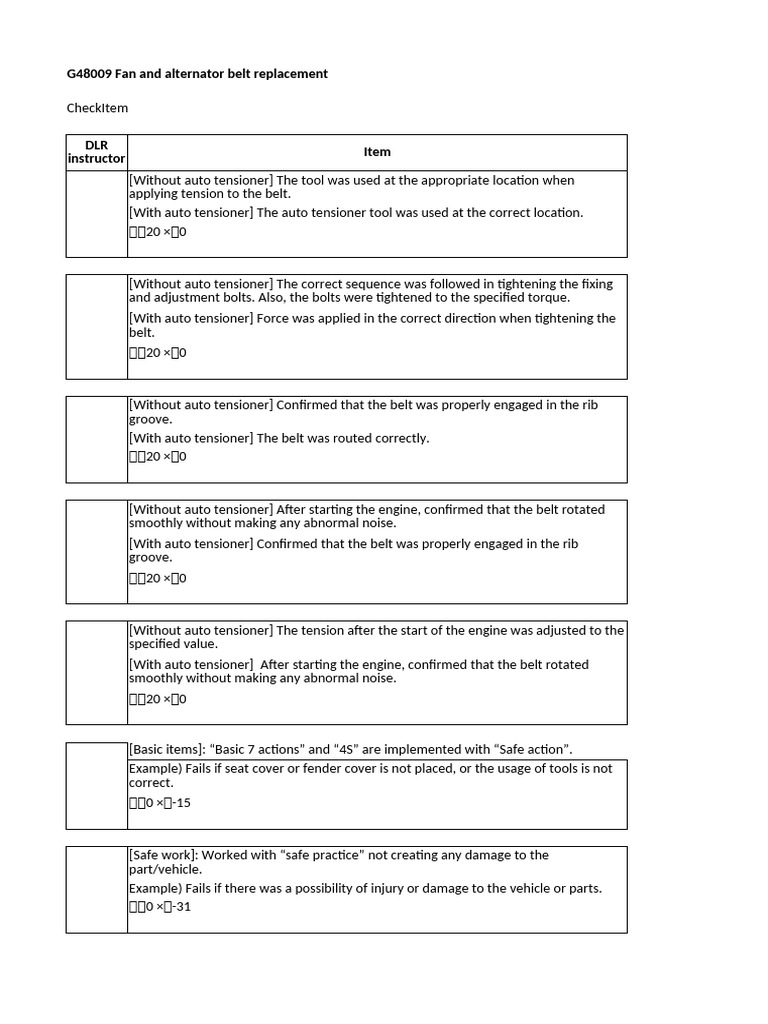 G48009 Fan and alternator belt replacement | PDF