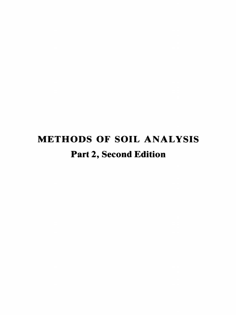 Methods of Soil Analysis - 1982 - Page - Front Matter | PDF | Nitrate ...