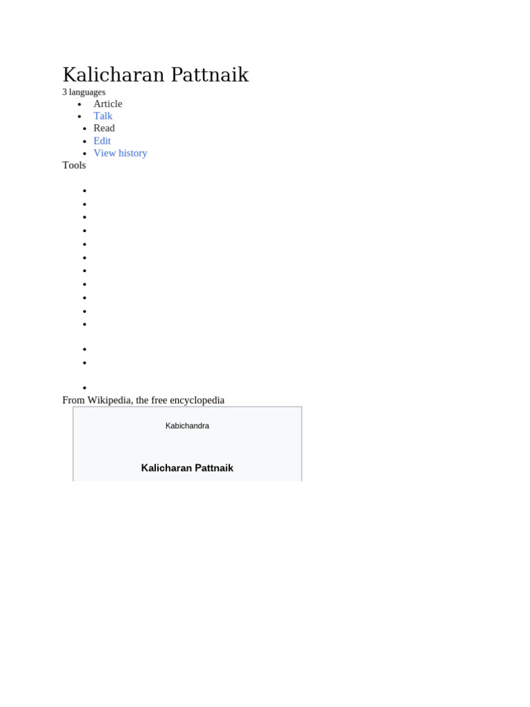 Kabichandra Kalicharan Pattnaik | PDF