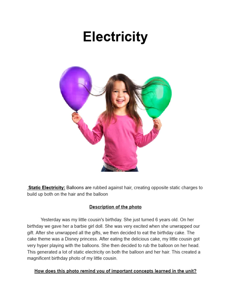 Balloon and Static Electricity Fun | PDF