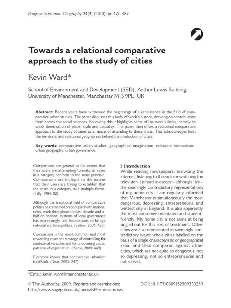 Ward 2009 Towards A Relational Comparative Approach To The Study of ...