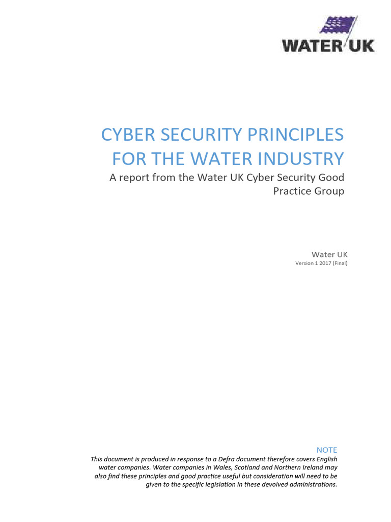 Cyber Risk Management in Water Operations | PDF | Computer Security ...