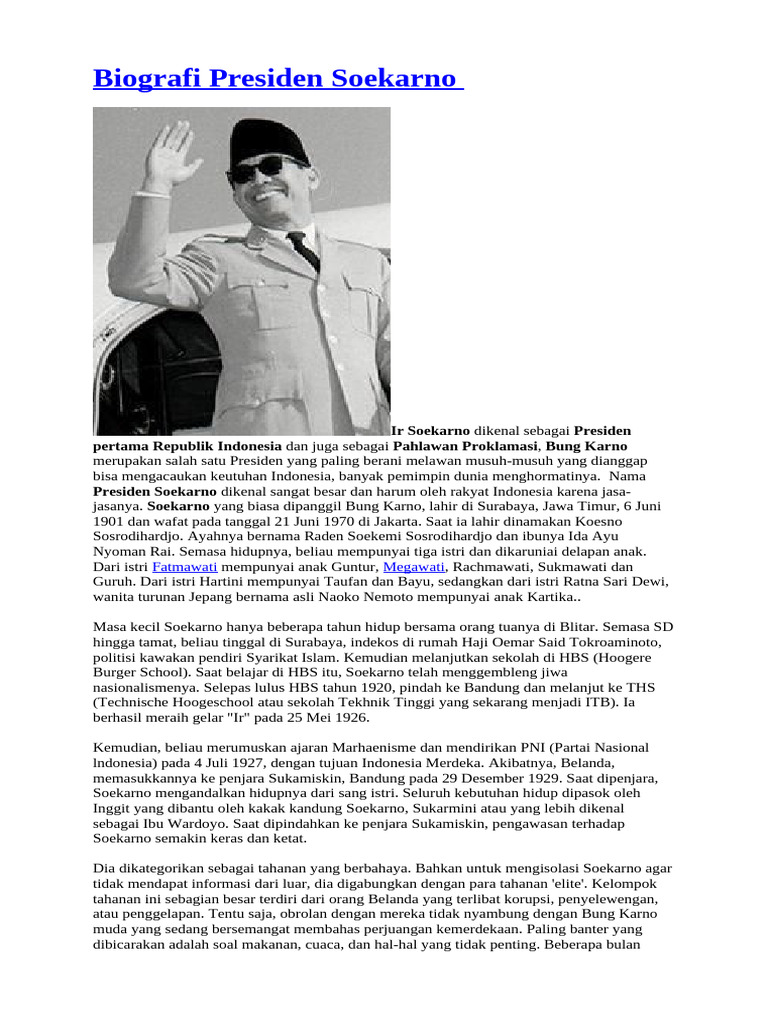 Biografi Presiden Soekarno | PDF