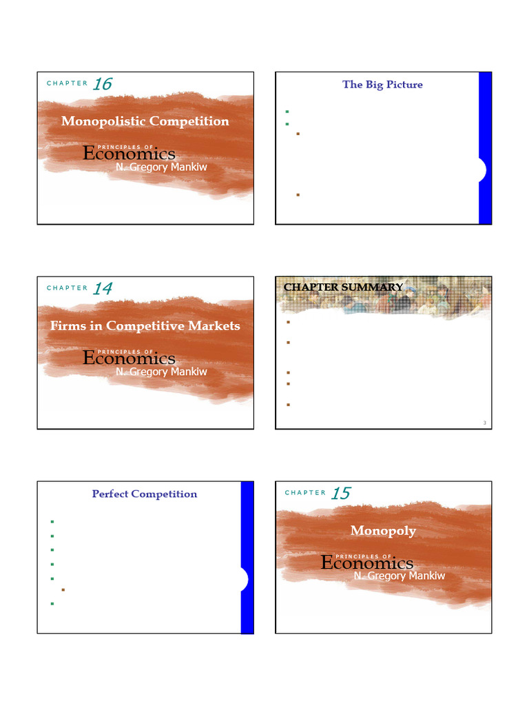 Principles 09F Lecture13 | PDF | Monopoly | Perfect Competition