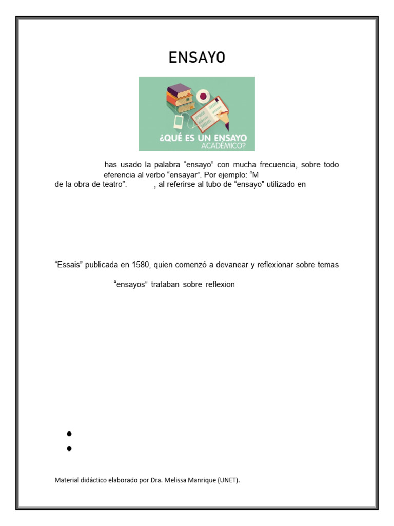 Qué Es El Ensayo | PDF | Ensayos