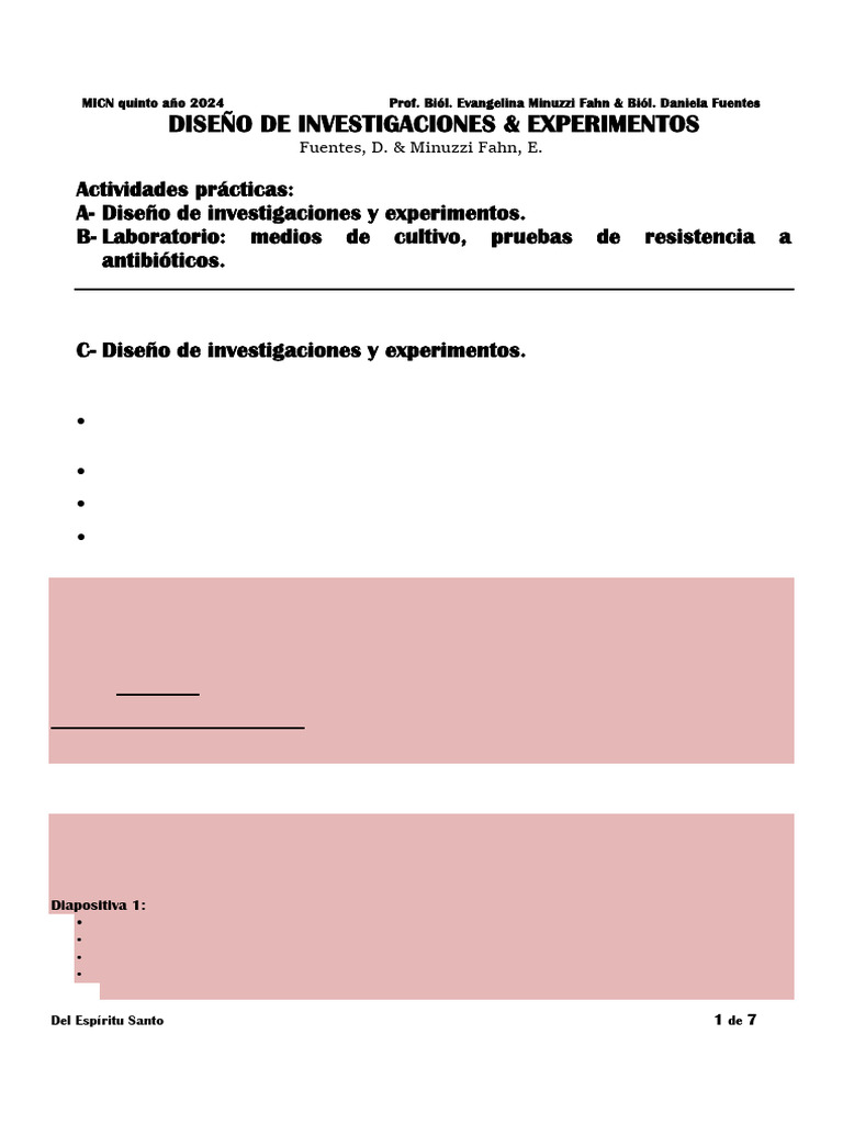 3 - 2024 Dise-o de Investigaciones y Experimentos | PDF | Experimentar | Microorganismo