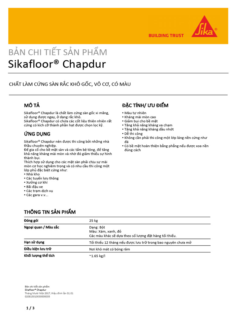 Sikafloor Chapdur | PDF