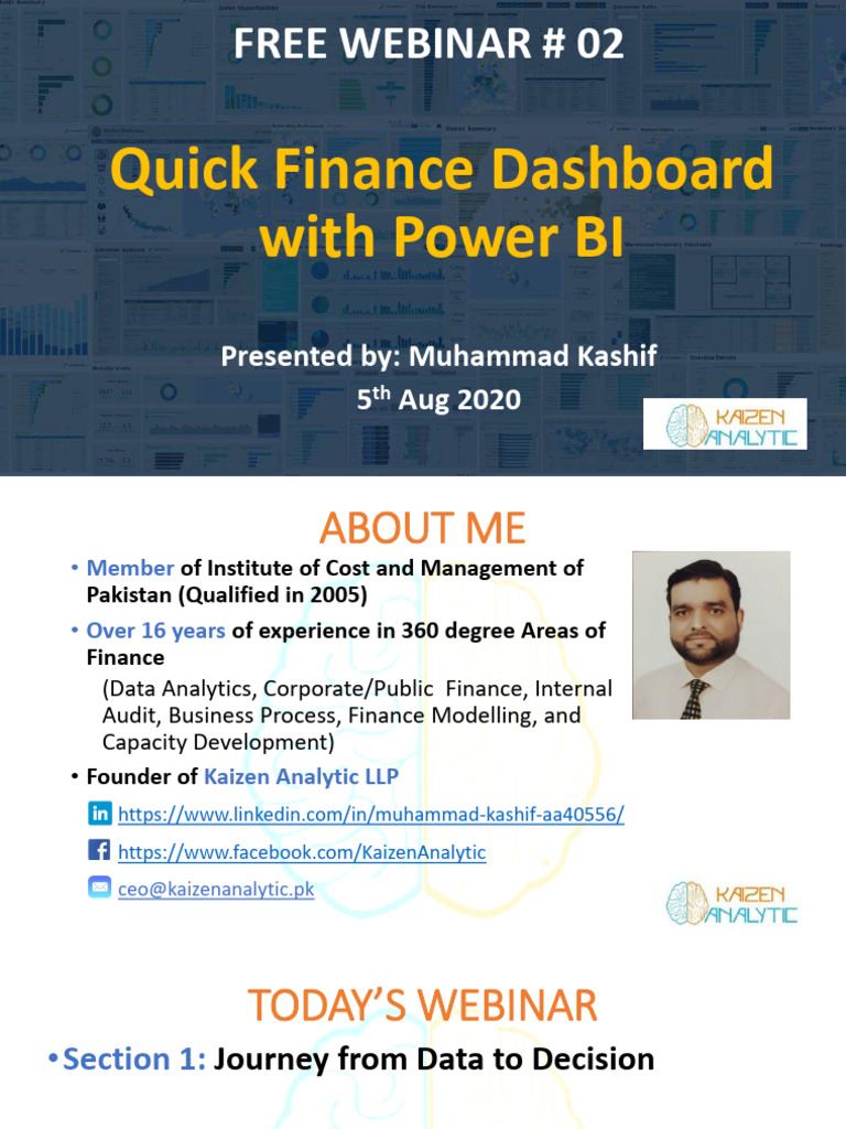 Webinar # 2 - Quick Finance Dashboard With Power BI (FINAL) | PDF ...