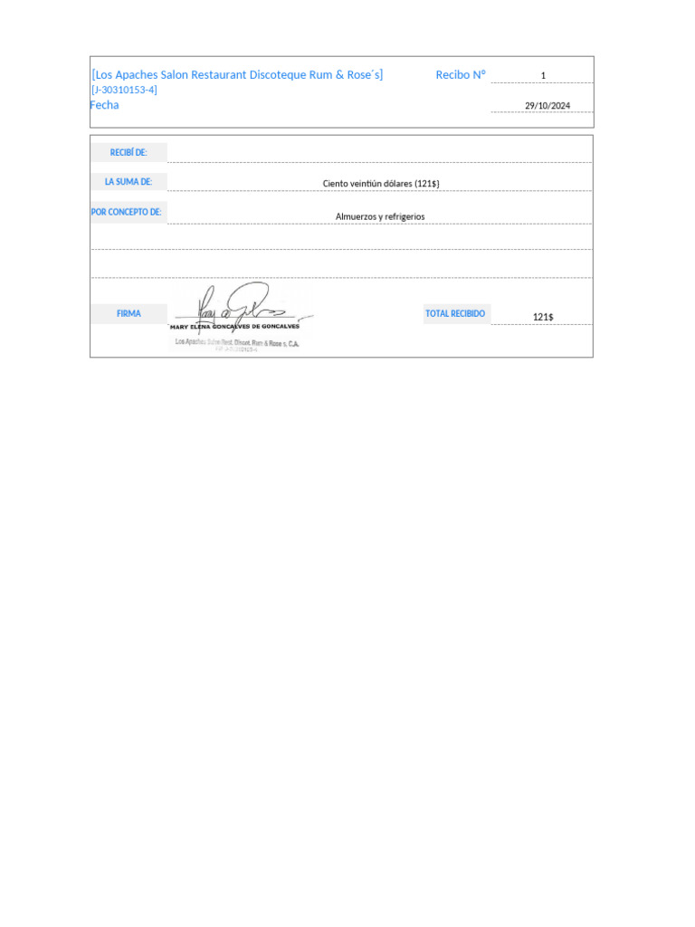 Recibo Serafin | PDF