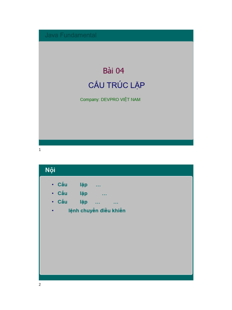 04 Cau Truc Lap | PDF