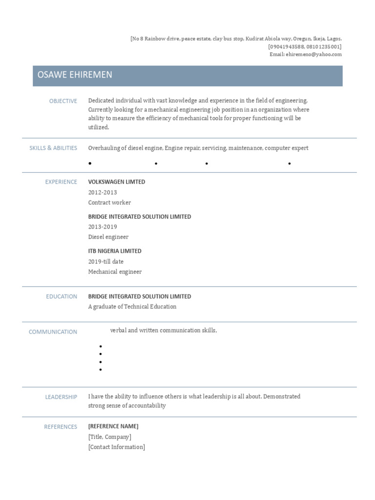 Ehis Resume | PDF