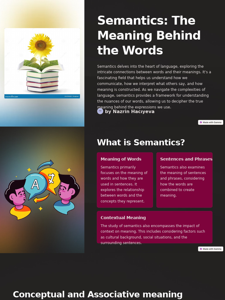 Semantics the Meaning Behind the Words | PDF | Semantics | Word