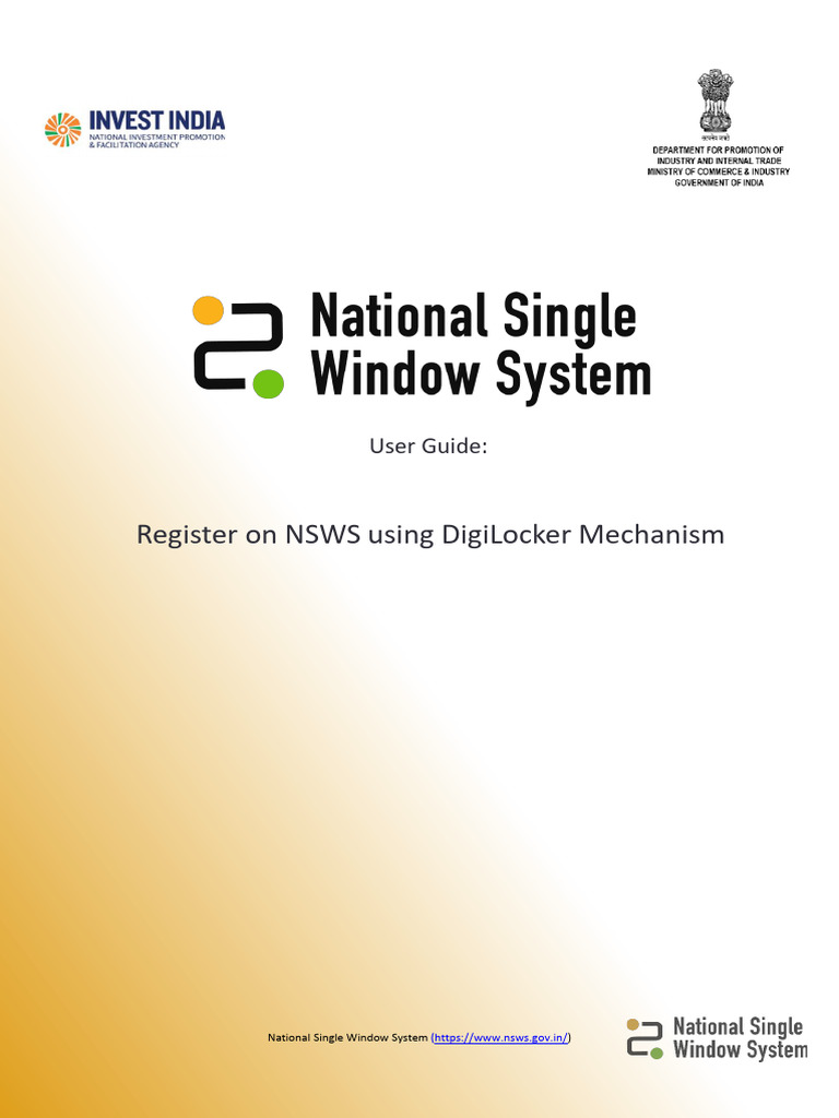 Register on NSWS using Digilocker | PDF | Microsoft Windows | Software