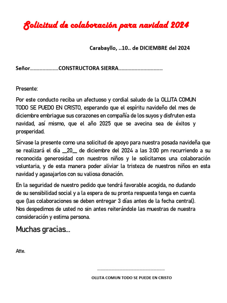 Oficio para Navidad | PDF