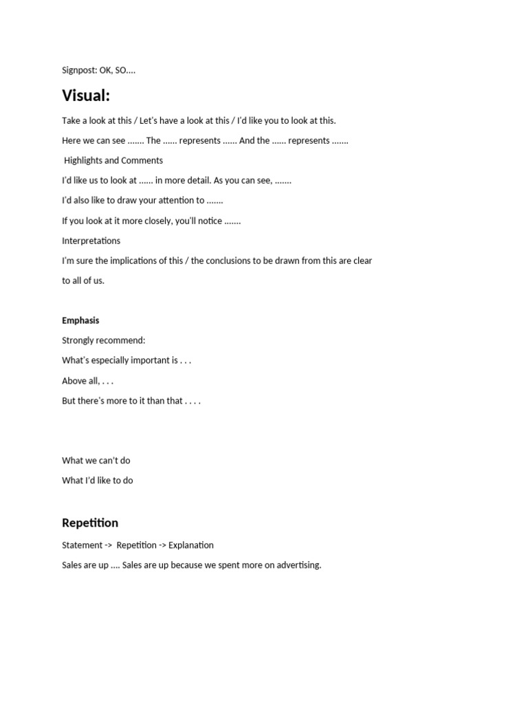 Structure For Presentations | PDF