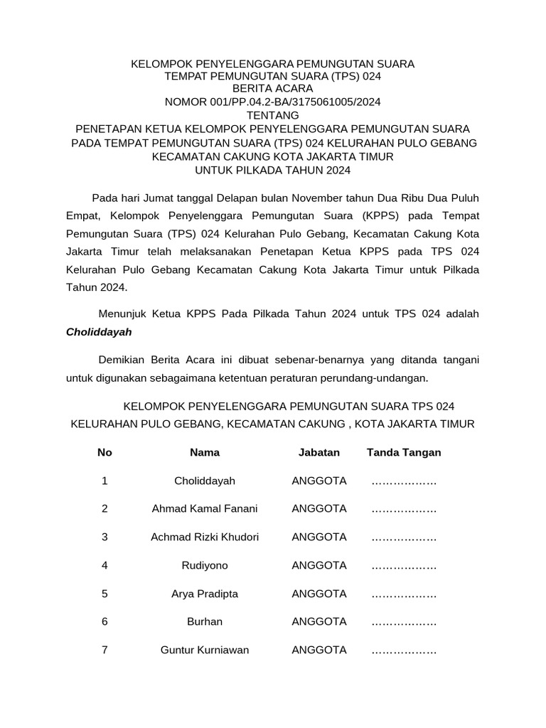 Ba Kpps 024 Pulo Gebang | PDF