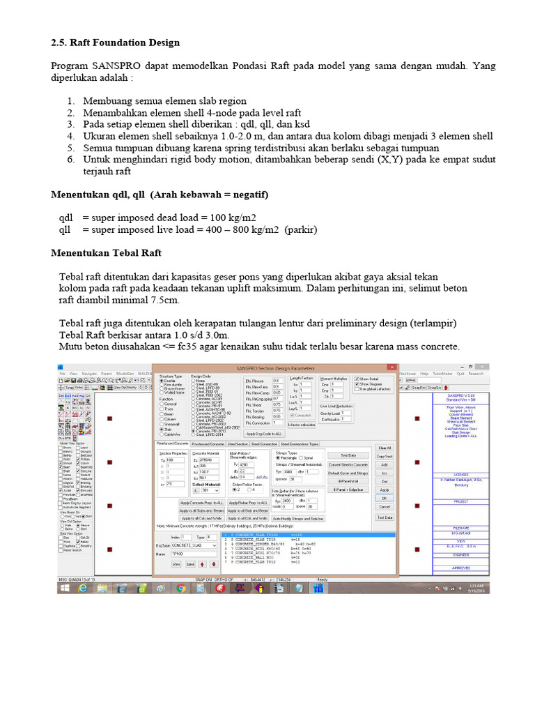 Pondasi Raft dan Pile: Desain Teknis | PDF